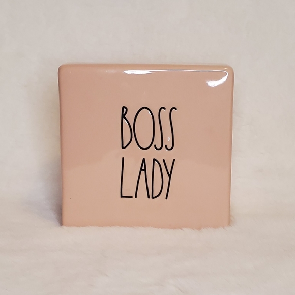 Rae Dunn | Office | Boss Lady Rae Dunn Blush Pink Ceramic Paperweight ...